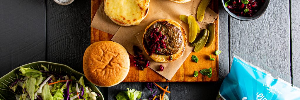 CRISPY SALAD & LAMB BURGERS WITH BEETROOT PICKLE - LeaderBrand