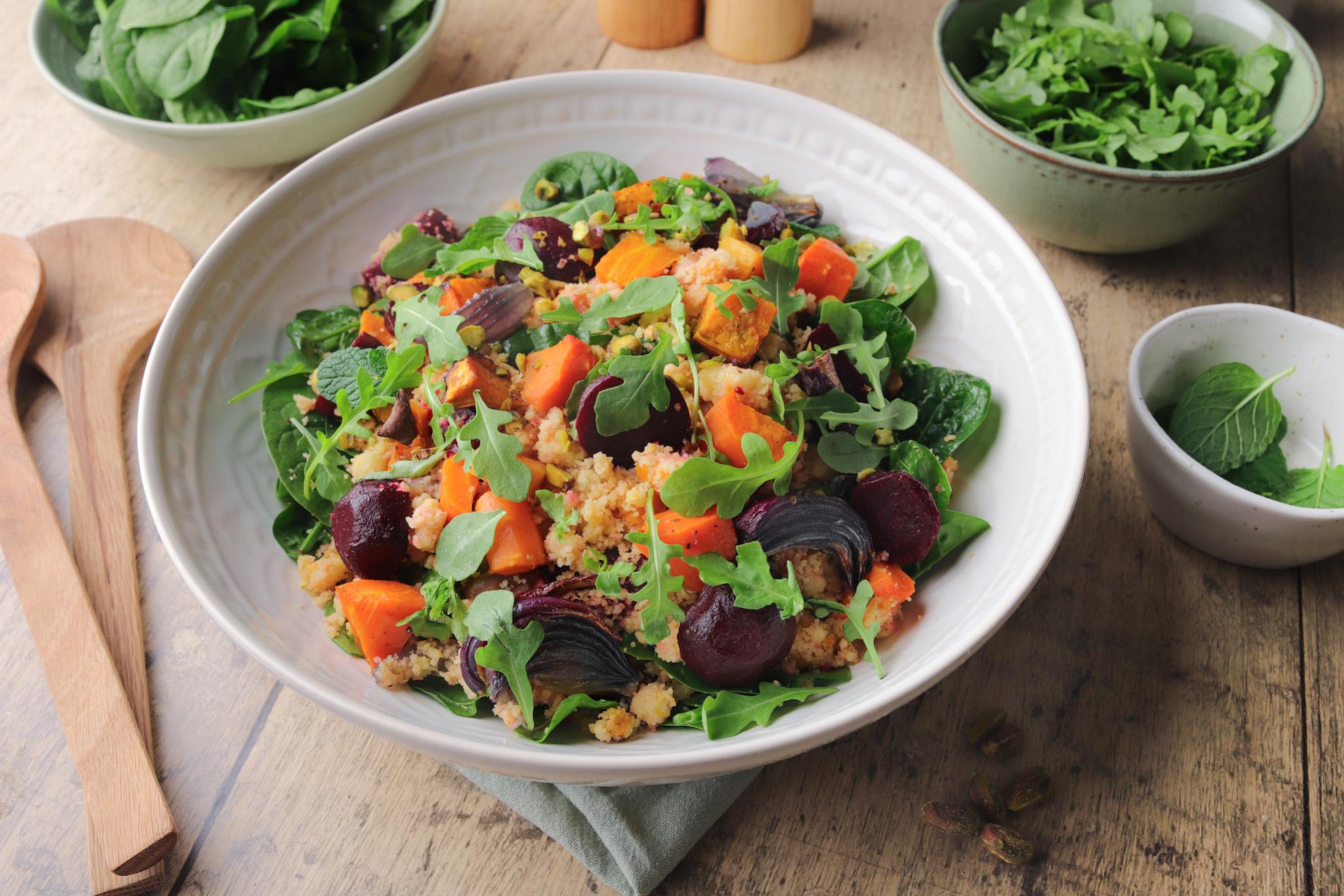 SWEET & SOUR BEETROOT & WILD ROCKET SALAD WITH ORANGE AND FETA ...